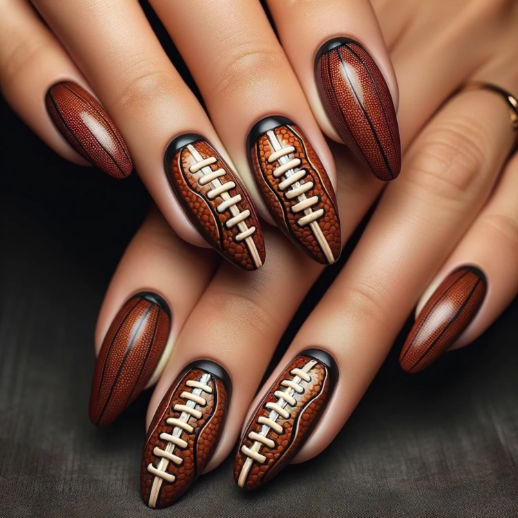 15 Superbowl Nail Designs to Unleash Your Football Team Spirit