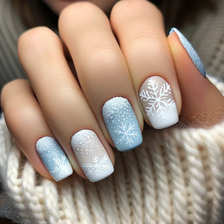 10 Snowflake Nail Art Ideas to Create a Winter Wonderland